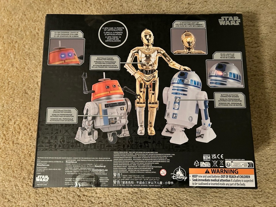 Disney Parks Star Wars C-3PO & R2-D2 & C1-10P Action Figure Set Chopper ...
