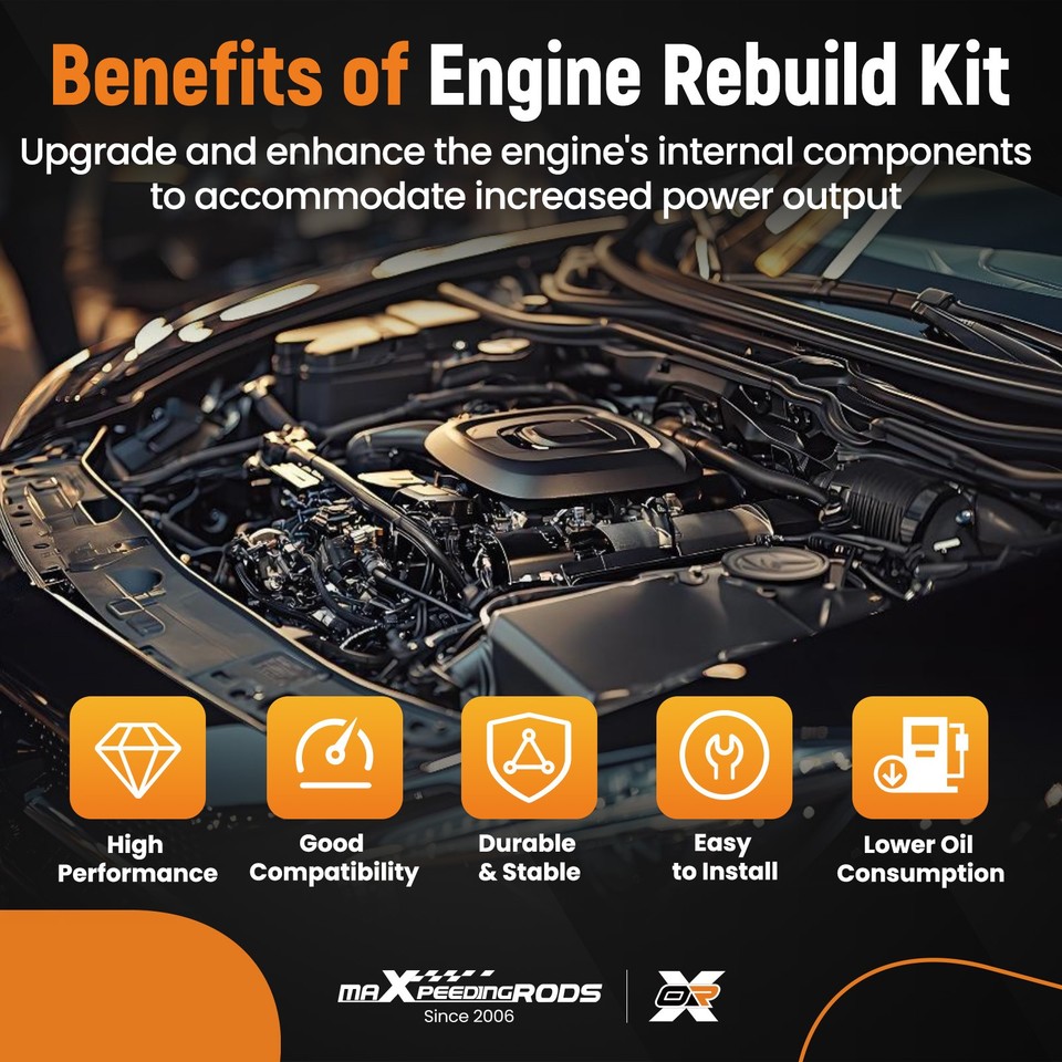 Rod & Main Bearings Piston Ring Set For 99-16 Chevy GM Gen III IV LS 4 ...