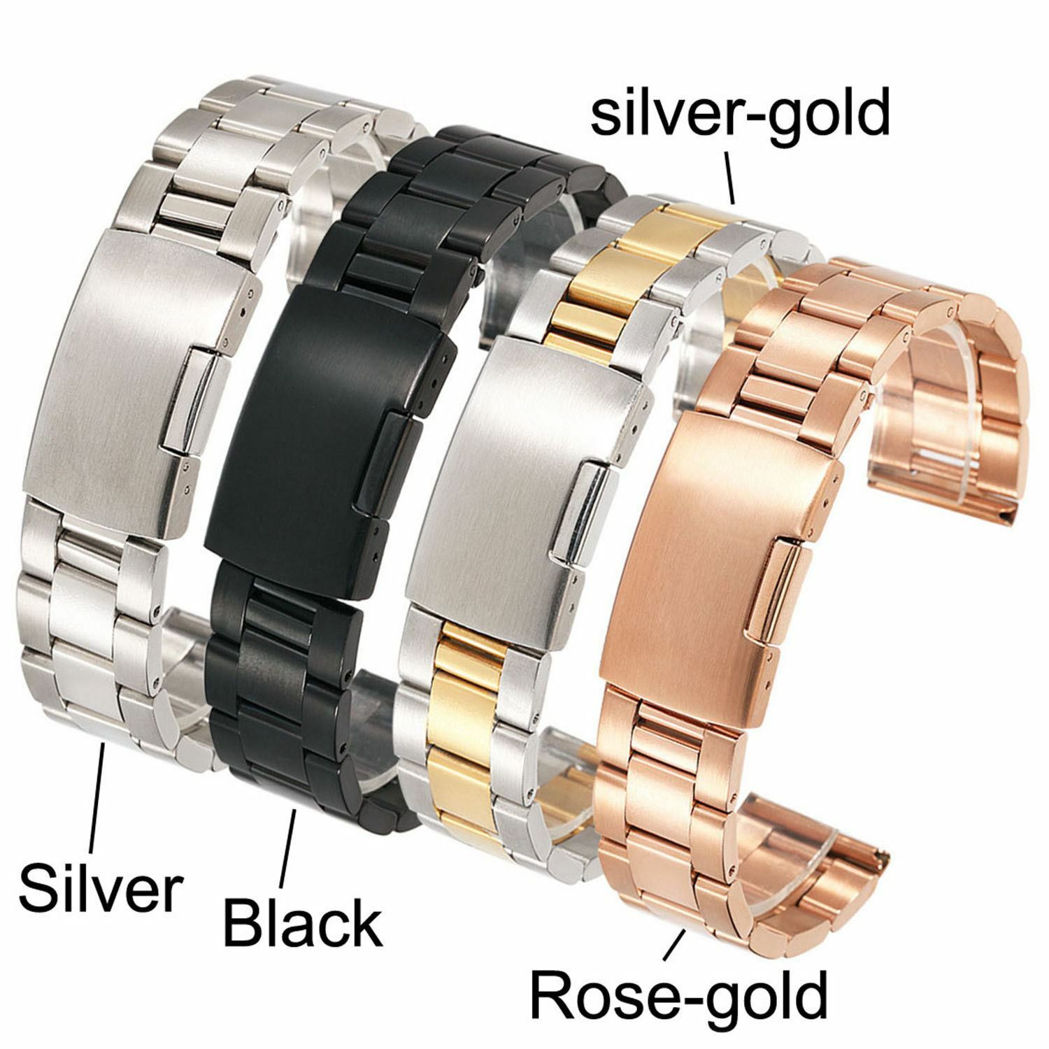 Stainless Steel Link Strap 24 26 30mm 18-28mm 22mm Metal Watch Band ...