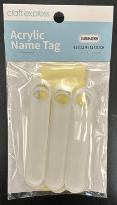CRAFT EXPRESS ACRYLIC NAME TAG 0.6X3.2 IN 6pk | eBay