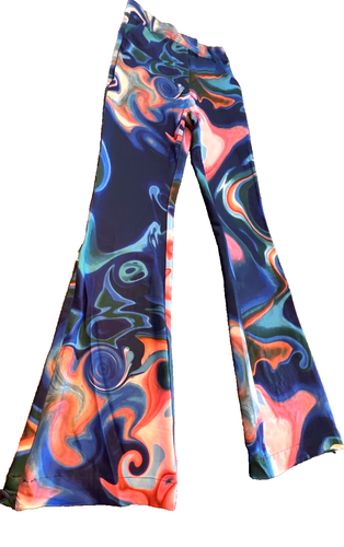 PSYCHEDELIC PANTS BURNING MAN GROOVY FESTIVAL DISCO RETRO HIPPIE 70s ...