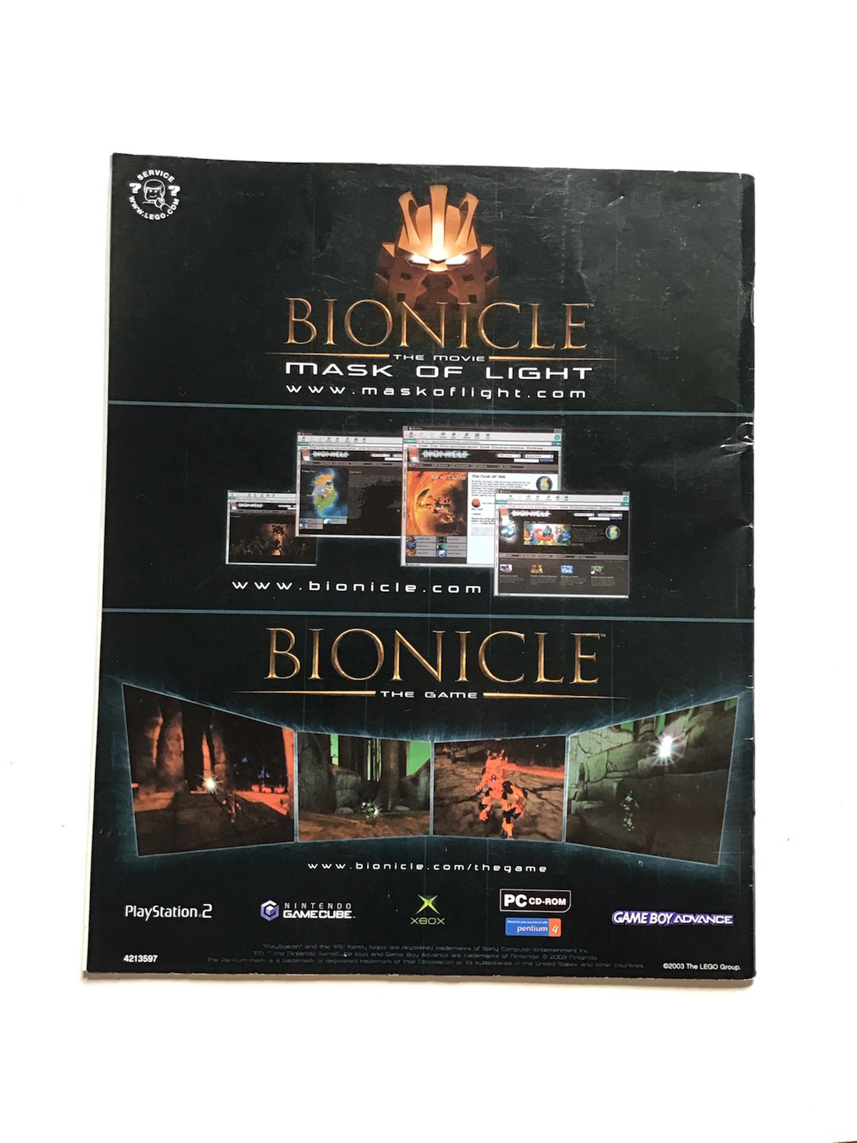 Lego Bionicle Takua And Pewku 8595 Instruction Manual Booklet Year 2003 ...