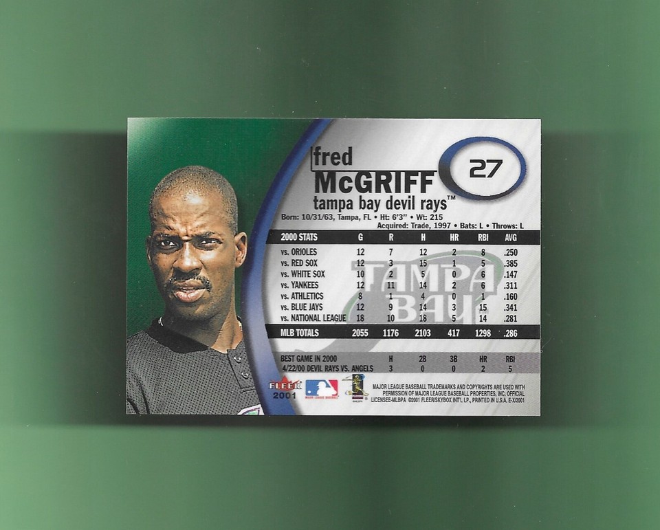 2001 Fleer EX # 27 FRED MCGRIFF TAMPA BAY SHARP! | eBay