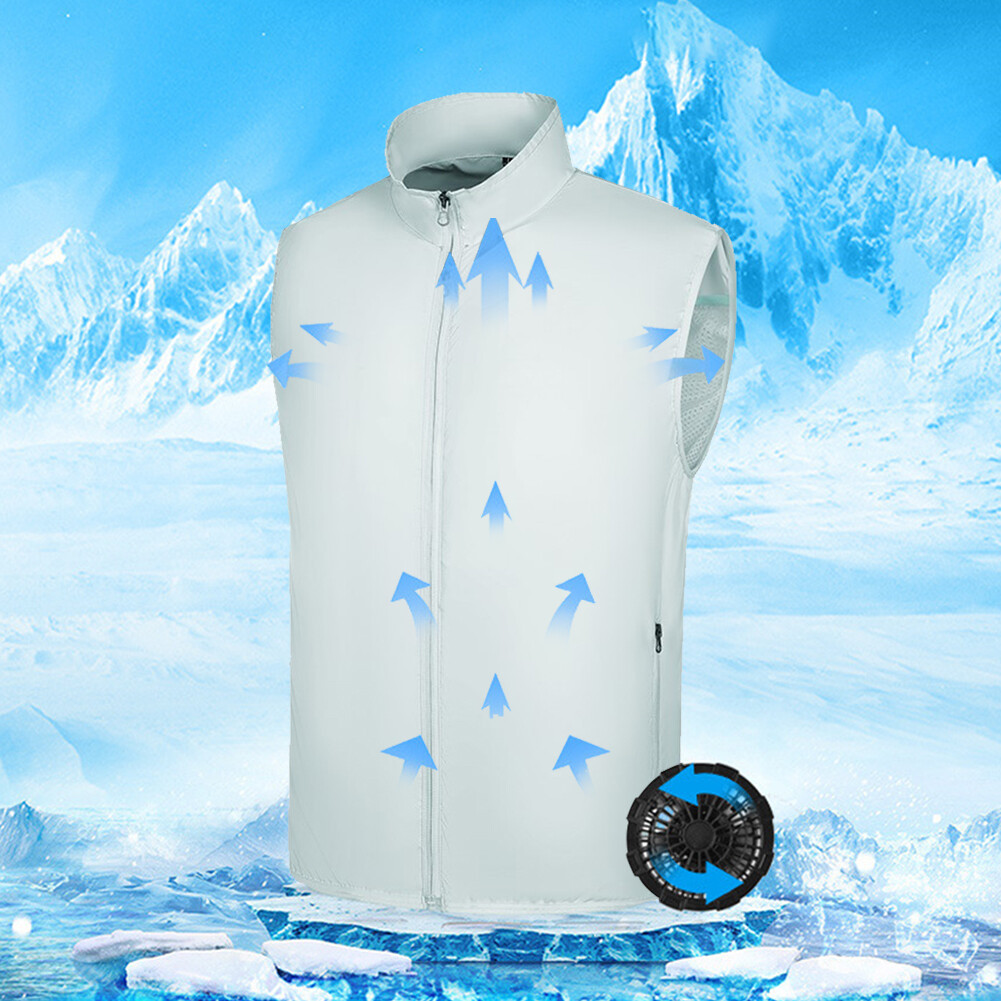 Cooling Fan Vest USB Charging Air-Conditioned Clothes Cool Vest for Hot ...