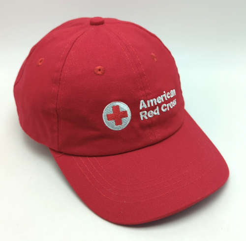 AMERICAN RED CROSS hat red adjustable low profile snapback cap Sz: S/M ...
