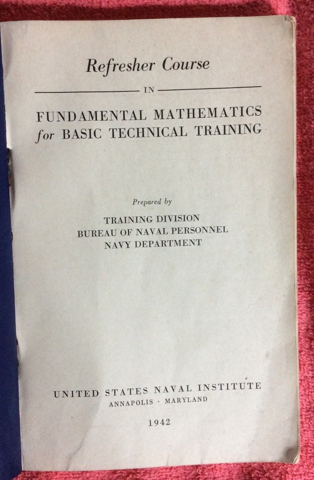 REFRESHER COURSE FUNDAMENTAL MATHEMATICS FOR BASIC TECHNICAL TRAINING ...