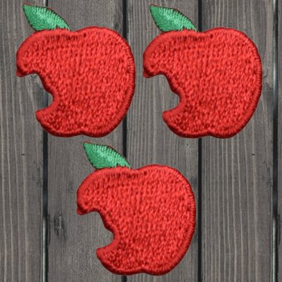 Mini Apple Embroidered Patch — 3-pack — Iron On | eBay