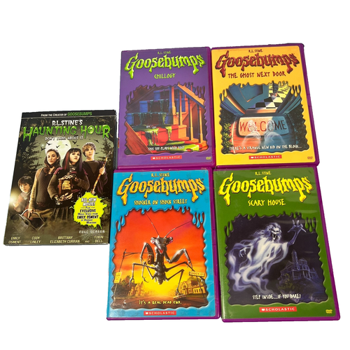 VTG RL Stine Goosebumps DVD Lot of 5 - Chillogy Haunting Hour Scary ...