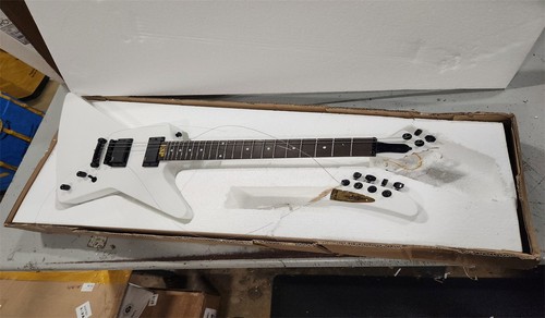 White Explorer Electric Guitar H-H Pickups Mahogany Body&Neck Black ...