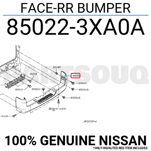 850223XA0A Genuine Nissan FACE-RR BUMPER 85022-3XA0A | eBay