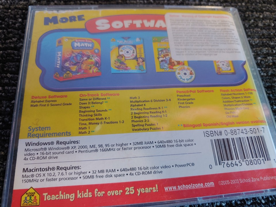 School Zone Alphabet Express Preschool CD over 140 activities | eBay