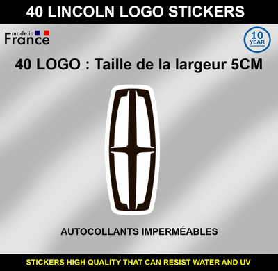 LINCOLN AUTOCOLLANT WATERPROOOF STICKERS SMALL SIZES 5CM VINYLE ...