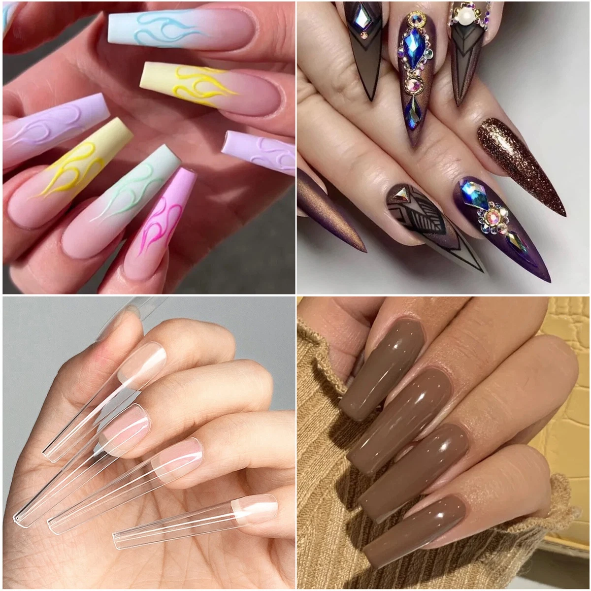 Square Tip Stiletto Nails