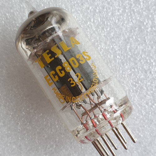 ECC803S Tesla Valve, tube amplifier, measured Ia=2.25/2.25mA Long plate ...