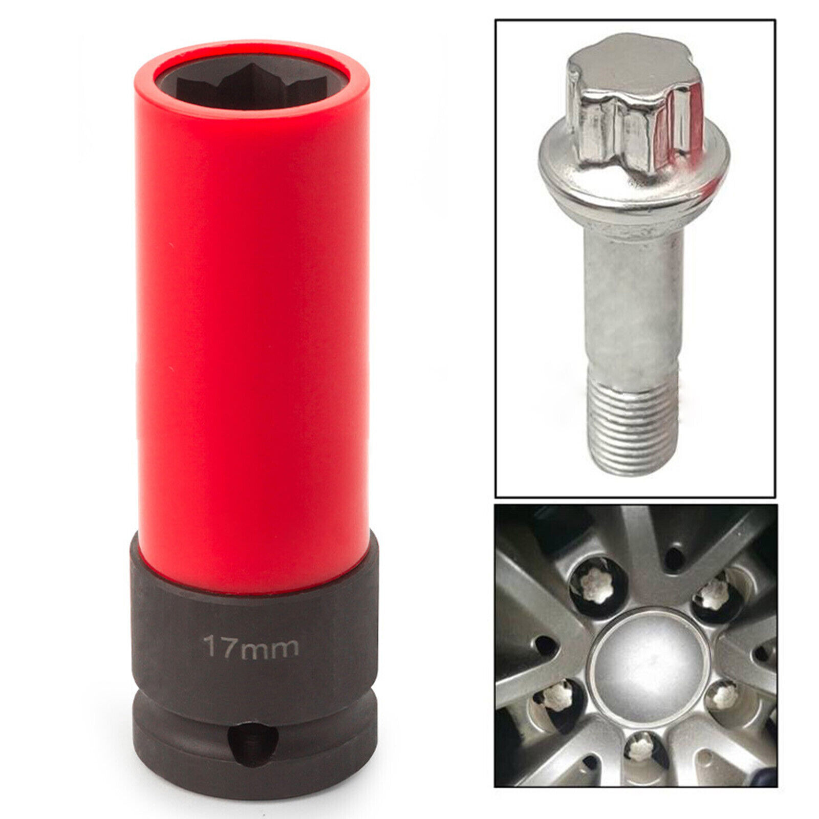 17mm Wheel Lock Nut Removal Socket Wrench for Mercedes Benz S Series ...