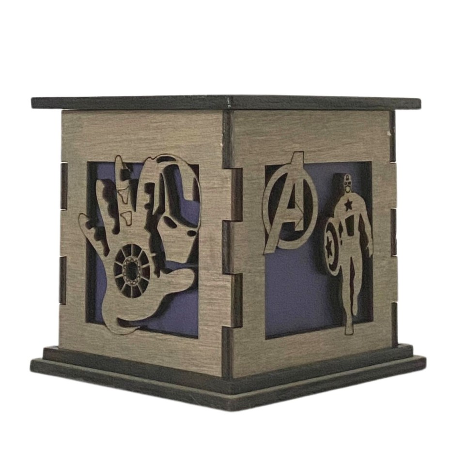 Avengers Lighted Decorative Box | 5in Cubed Shelf Home Décor ...