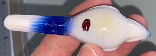 Antique figural string lights Santa + blue bird PERMA-LITE milk glass ...