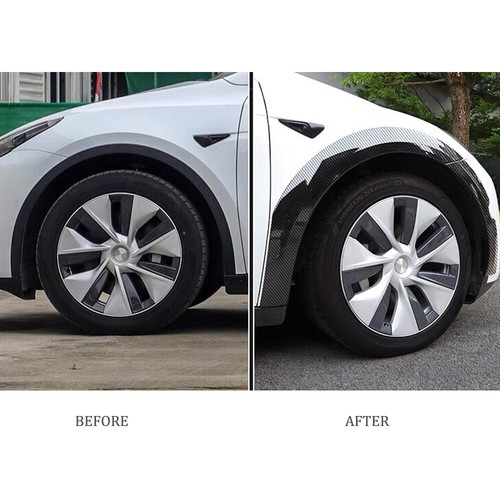 2020-2024 Tesla Model Y Fender Flare Kits Wheel Arch Cover Trim Carbon ...