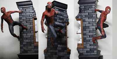 Spider-Man on Building Diorama Sculpture Statue Model Kit Unpainted ...