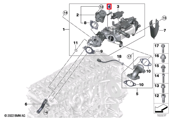 BMW 3 G20 Abgasreduzierungs-Kühlstößelventil 11718476980 NEU ORIGINAL ...