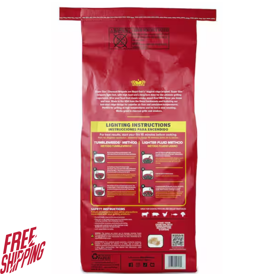 Royal Oak 18 lb. Super Size Charcoal Briquets | eBay