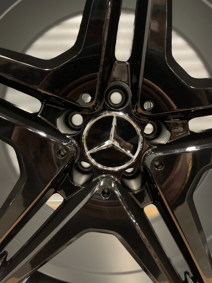 4PC 19" GLOSS BLACK AMG STYLE WHEELS RIMS FIT MERCEDES BENZ E300 E350 ...