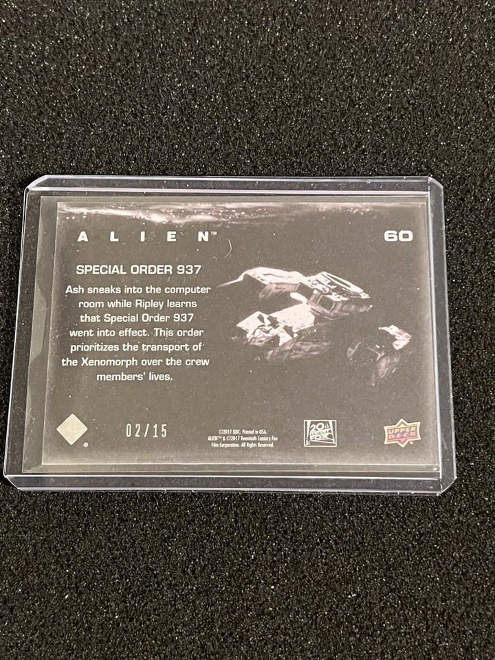 Alien 2017 Upper Deck Special Order 937 Canvas Retro #d /15 #60 ...