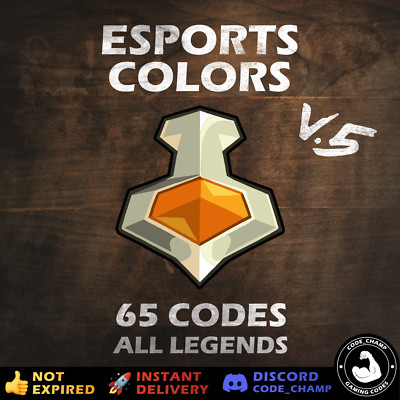 Brawlhalla Esports Colors v5 Codes - All Legends | eBay