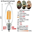 Dimmable B10 led Bulb 6W Equal 60W led Candelabra Bulb 2700k Clear e12 ...