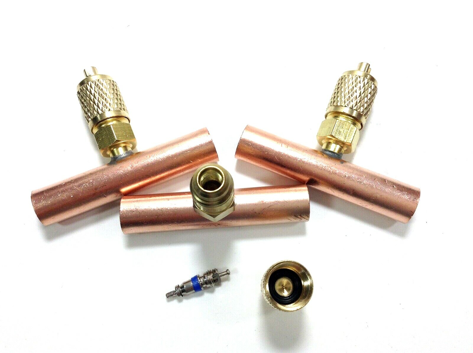 NEW - 3 pack Access fitting solder tee 3/8" OD Copper braze type hvac ...
