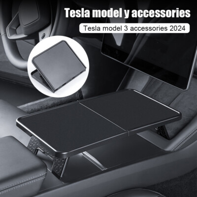 Table Tray Center Console Foldable Table Laptop Desk For 2024 Tesla ...
