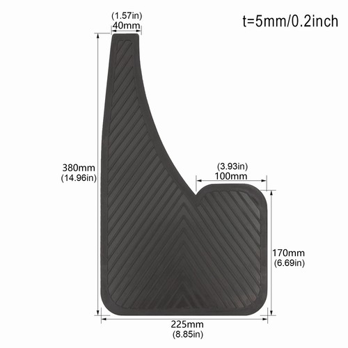 GMC Acadia 5mm Rubber Mud Flaps Mudguards Mudflaps Splash Guards Rear ...