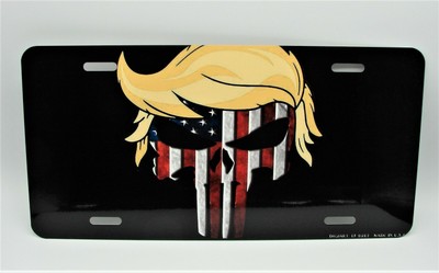 TRUMP PUNISHER METAL CAR LICENSE PLATE AUTOTAG,TRUMP 2024 CAR LICENSE ...