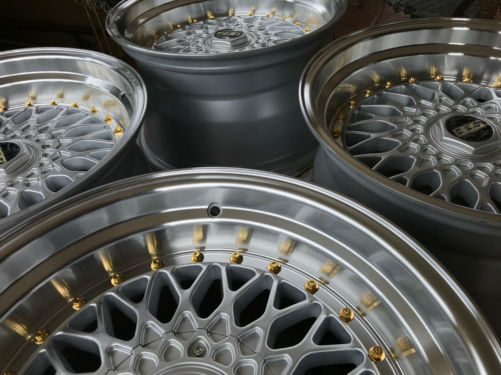 For BMW mercedes JDM 17" RS mesh wheels Style rims 5x112 5x120 5x114.3 ...