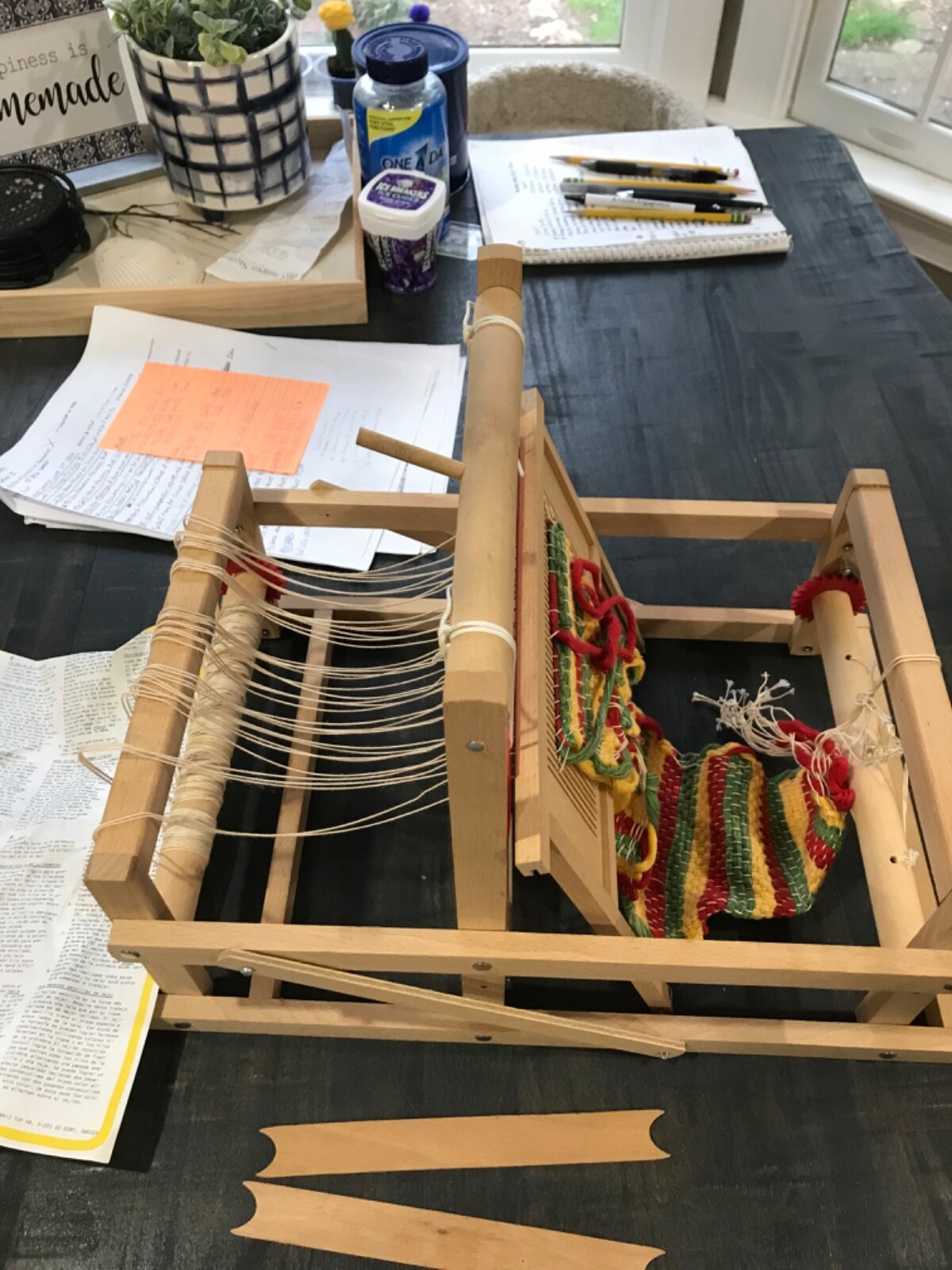 BRIO Wooden Collapsible Portable Weaving Loom Sweden Tabletop 31380 for ...