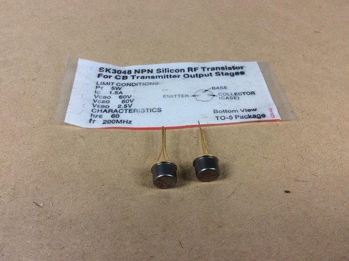 (2)RCA SK3048 Transistor Silicon RF Transistor For CB Transmitter ...