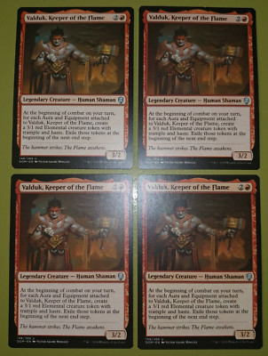 Valduk, Keeper of the Flame x4 Dominaria 4x Playset Magic the Gathering ...