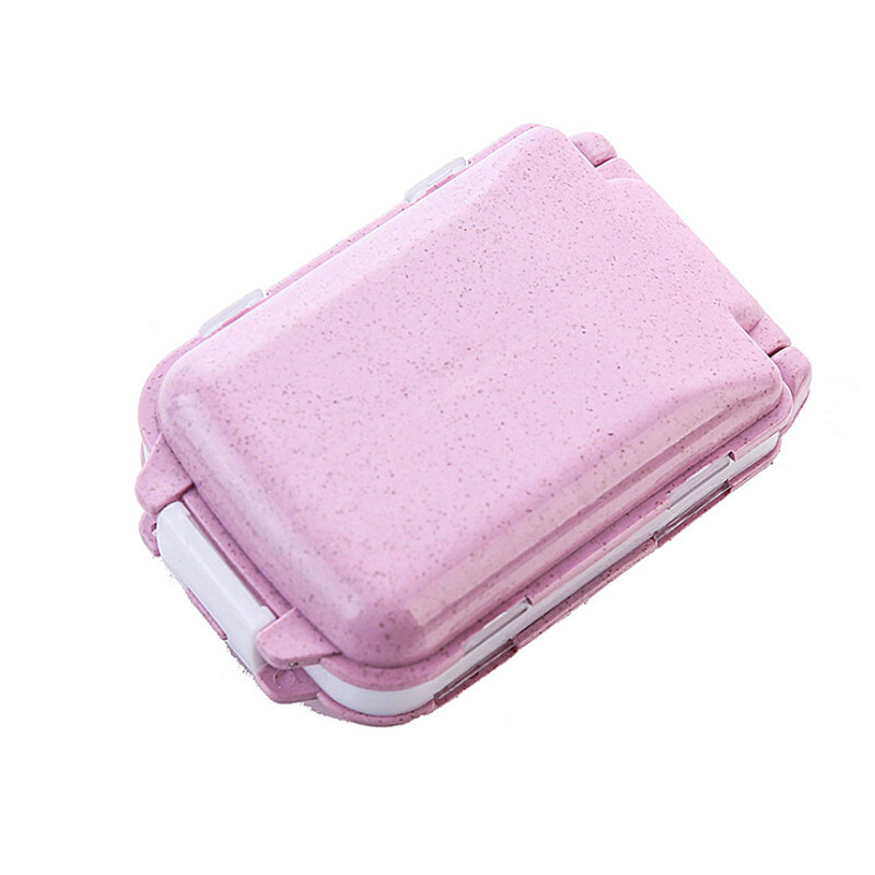 Wheat Straw Weekly Pill Organizer 7 Time A Day Waterproof Case ...