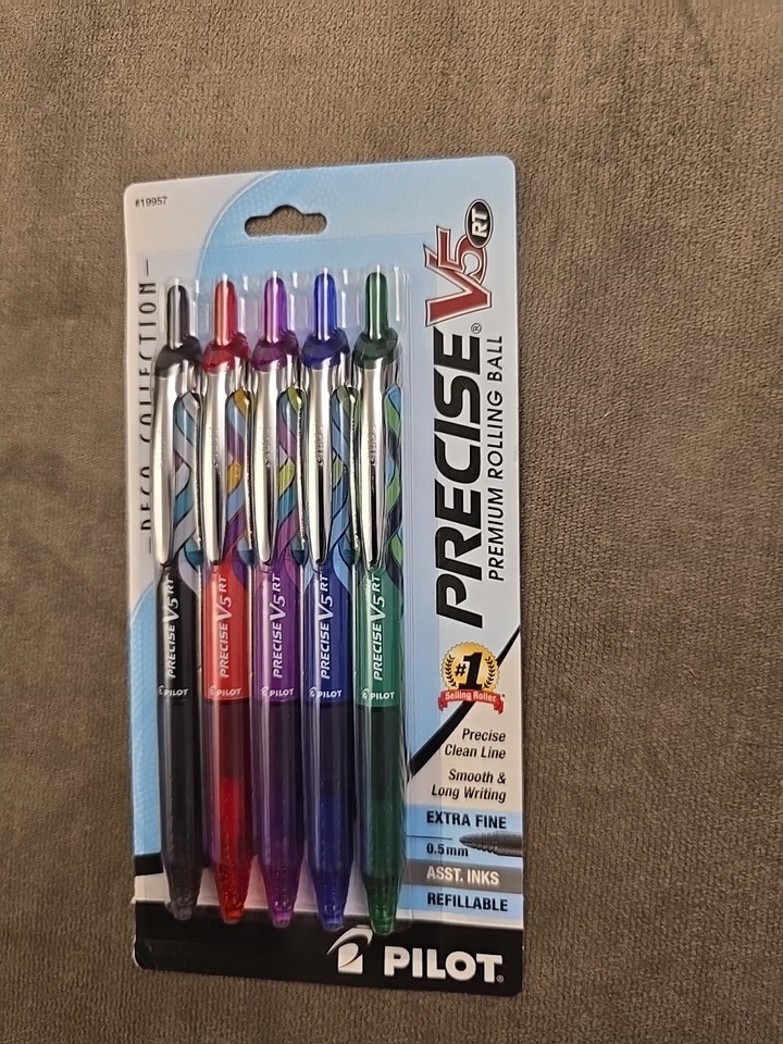 Pilot, Precise V5 RT Deco Collection Refillable & Retractable Liquid ...