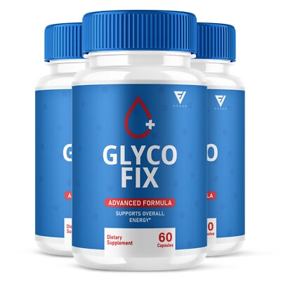 (3 Pack) Glyco Fix Advanced Formula Blood Support GlycoFix Pills (180 ...