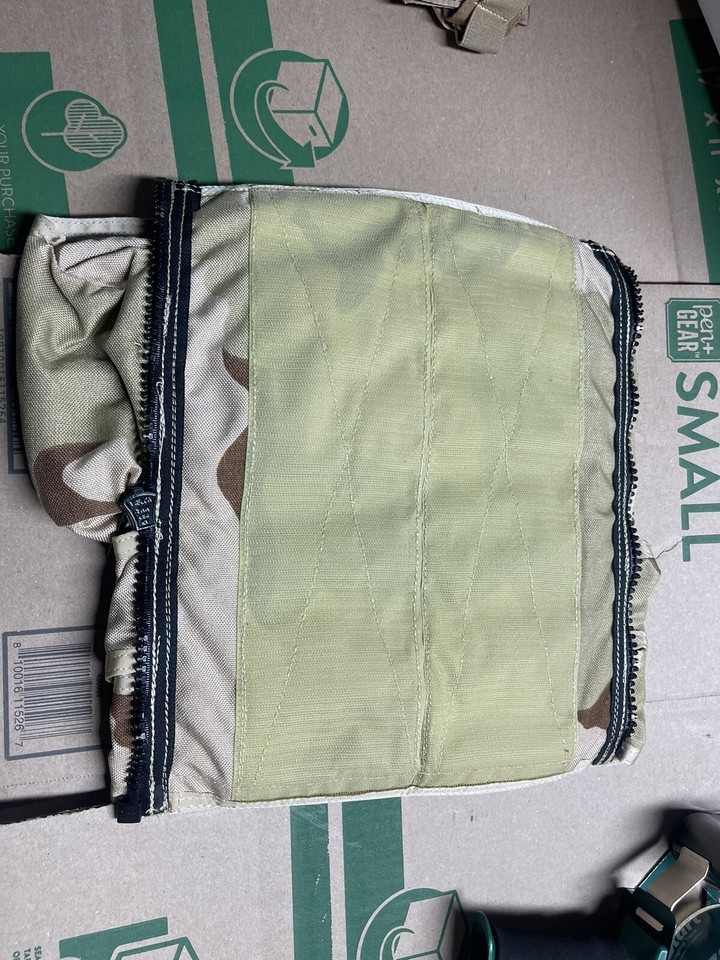 MSA PARACLETE BPS019-DESERT CAMO MODULAR BACK PANEL, w/SEWN ON POCKETS ...