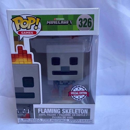 Funko POP ! Minecraft - Flaming Skeleton #326 power wing | eBay