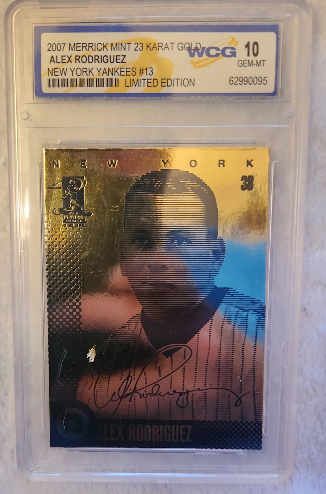 Alex Rodriguez - 2007 Merrick Mint 23K Gold - WCG GEM-MT 10 - Limited ...