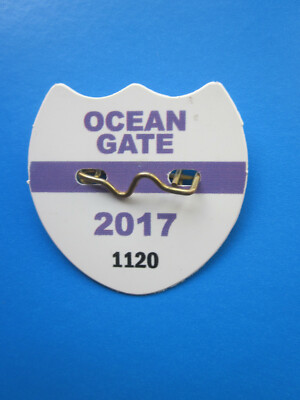 2017 OCEAN GATE NEW JERSEY SEASONAL BEACH BADGE/TAG 9 YEARS OLD | eBay