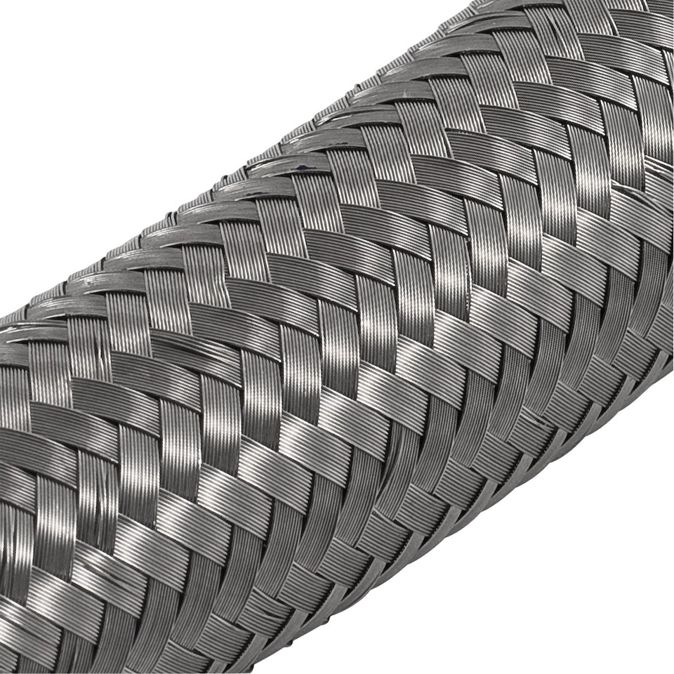 Stainless Steel Braided Fuel & Oil Hose + Hose Clips - Overbraid Petrol ...