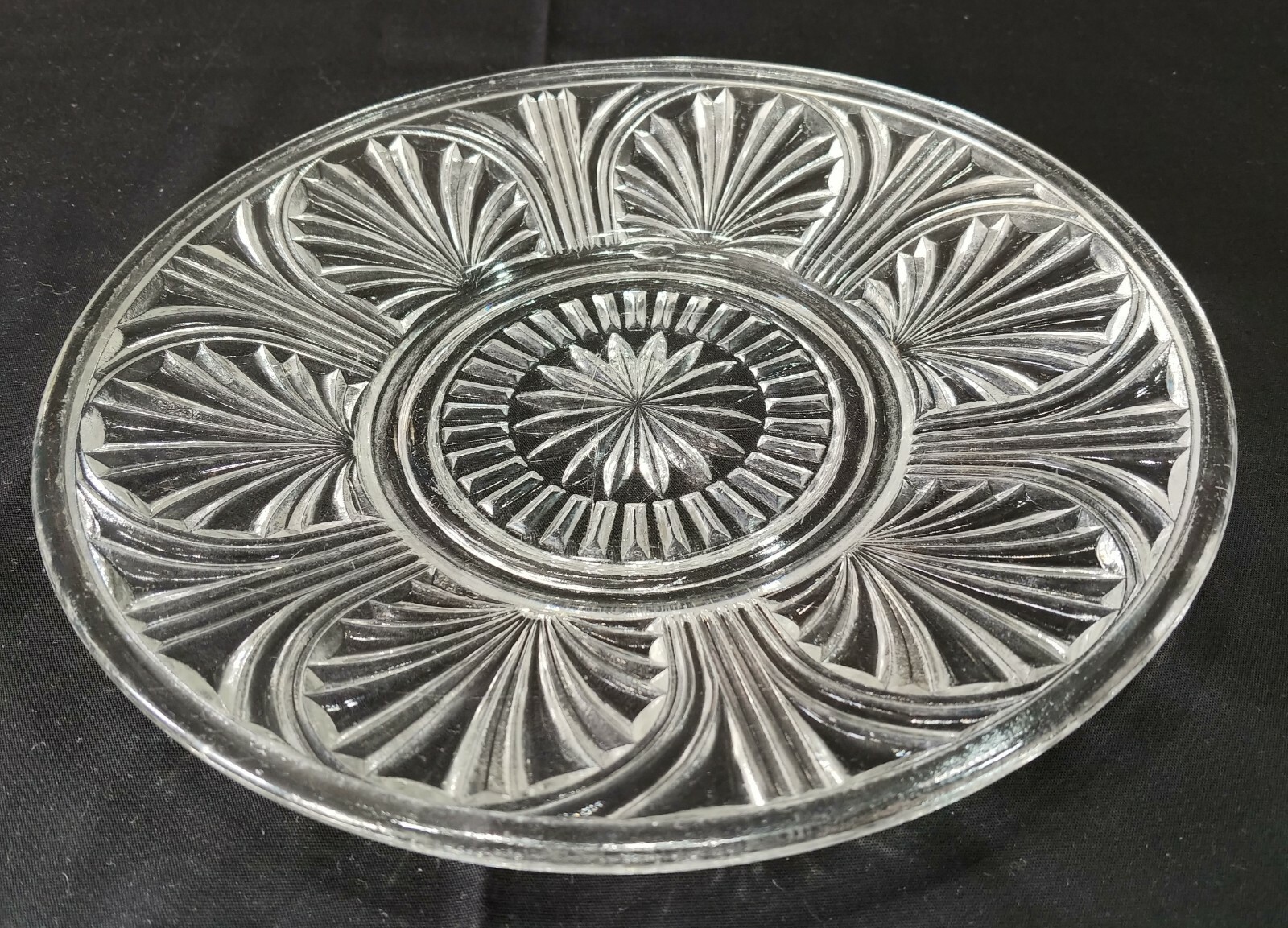 Vintage Clear Pressed Glass Plate 9-1/4 Inch | eBay