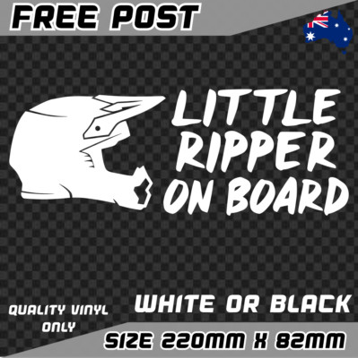 Little Ripper On Board Sticker Decal Vinyl Car Ute Motorbike BMX Kids ...
