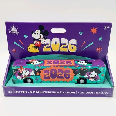 2026 Disney Parks Diecast Bus Transport Toy Dated Year Mickey & Minnie ...