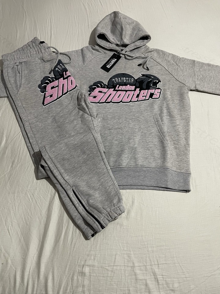Trapstar Shooters Grey/Pink Tracksuit Set Size M | eBay UK