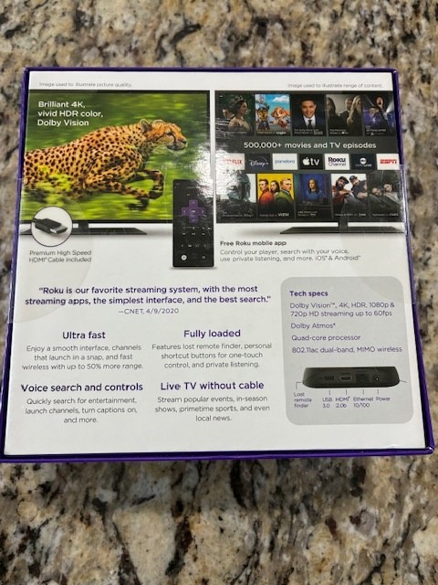 NEW Roku Ultra 4K Streaming Media Player - HD 4K HDR w/ FREE SHIPPING ...